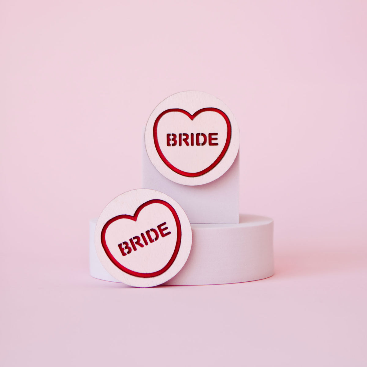 Bride - Wedding/Bridal Party Candy Heart Brooch | Candy & Kitsch